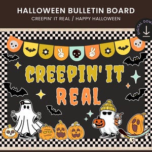 Creepin' It Real Halloween Fall Bulletin Board Kit - Autumn Classroom ...