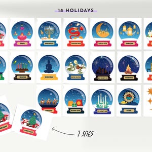 Holidays Around the World Snow Globes Bulletin Board Kit - Educational ...