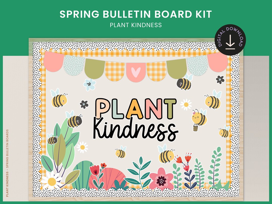 Plant Kindness Bulletin Board Kit - Spring School Classroom Bulletin ...