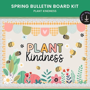 Plant Kindness Bulletin Board Kit - Spring School Classroom Bulletin ...