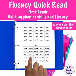 First Grade Fluency Quick Read Phonics Skills - Etsy