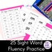 25 Sight Word Fluency Practice - Etsy