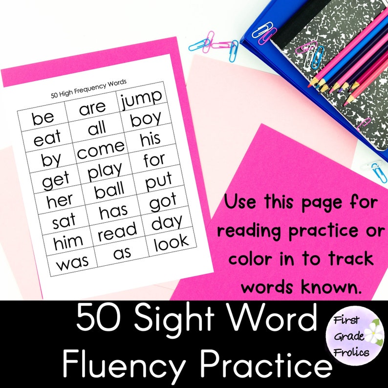 Reading Fluency, Sight Words, High Frequency Words - Etsy