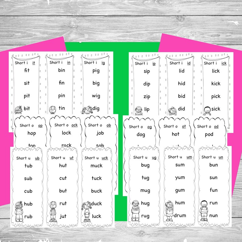 Reading Warm-up Cards Short Vowel Word Family - Etsy