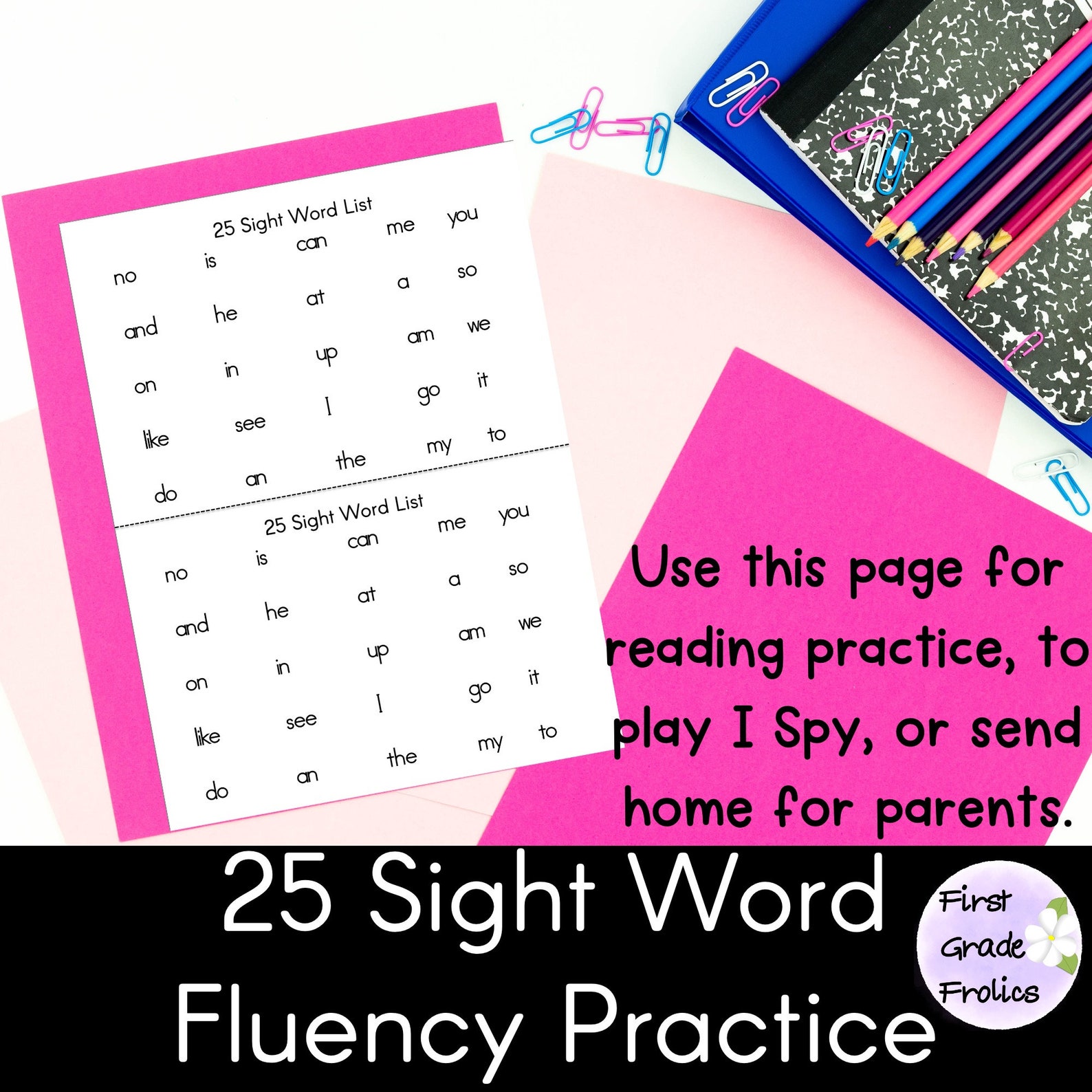 25 Sight Word Fluency Practice - Etsy