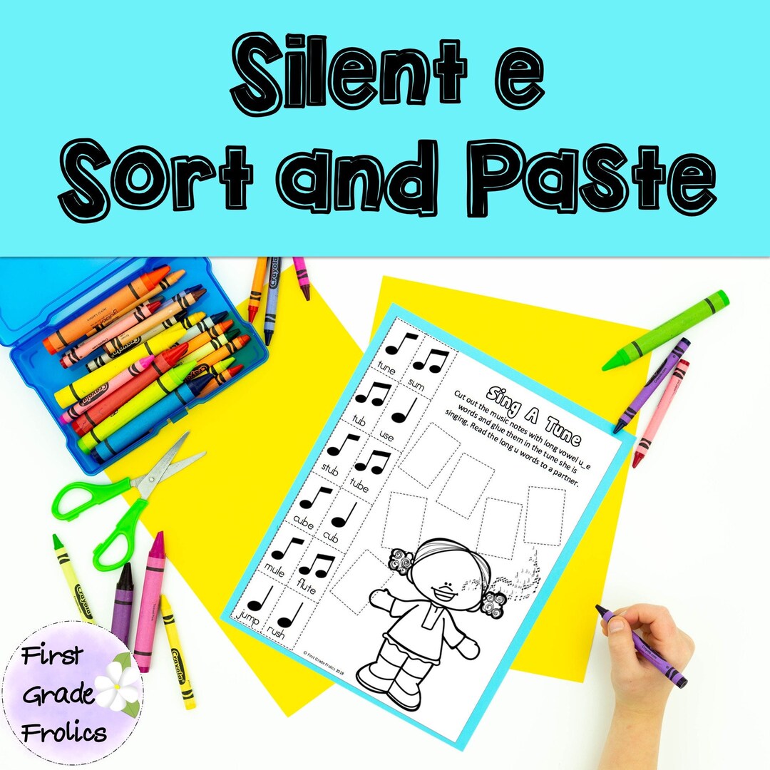 Silent E Sort and Paste Worksheets - Etsy