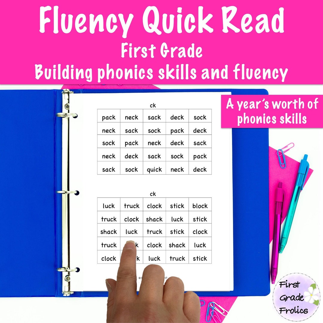 First Grade Fluency Quick Read Phonics Skills - Etsy