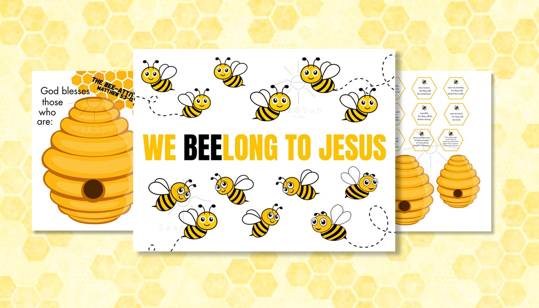 Bee-attitudes Learning Activity | We Beelong to Jesus (digital File) - Etsy
