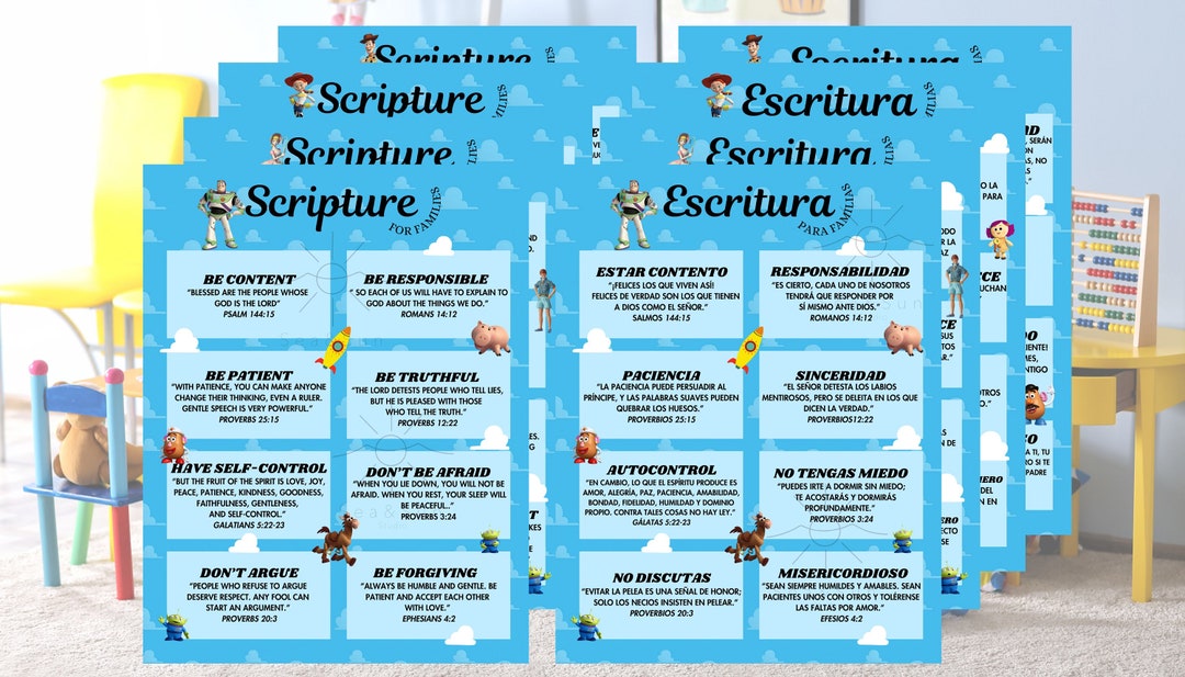 Scripture for Families - Toy Story Theme // English & Spanish - Etsy