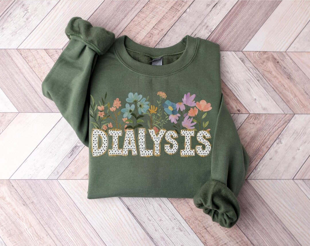 Prettyflower Dialysis Nurse Sweater, Nephrology RN Gift - Etsy