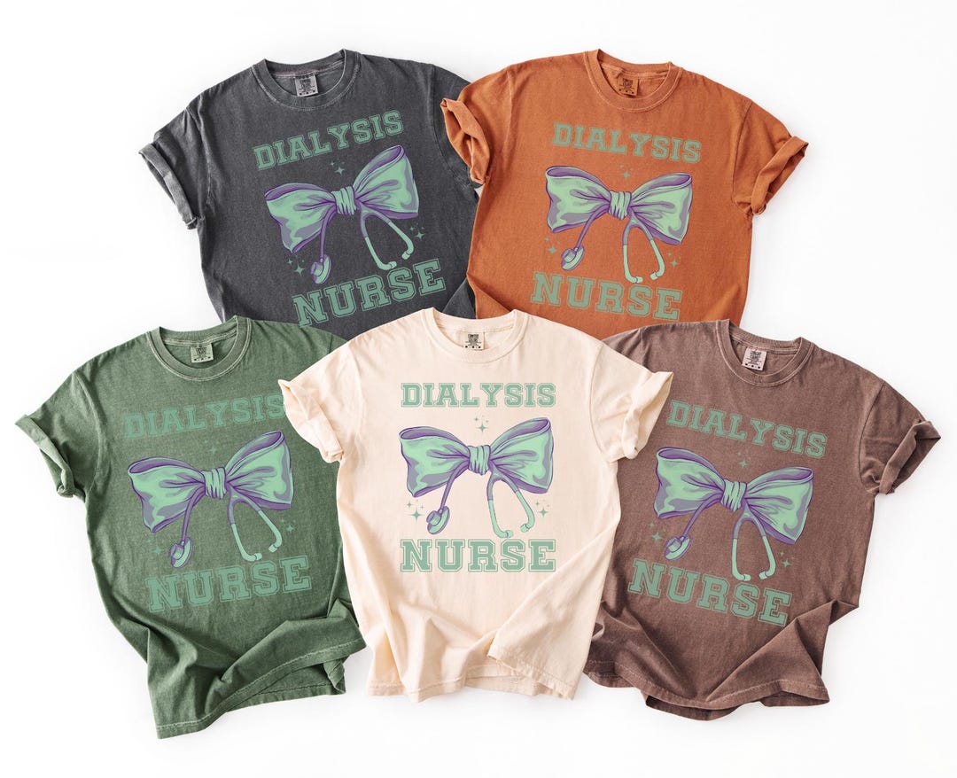 Group Comfort Colors® Dialysis Nurse Shirt, Nephrology Nursing Gift ...