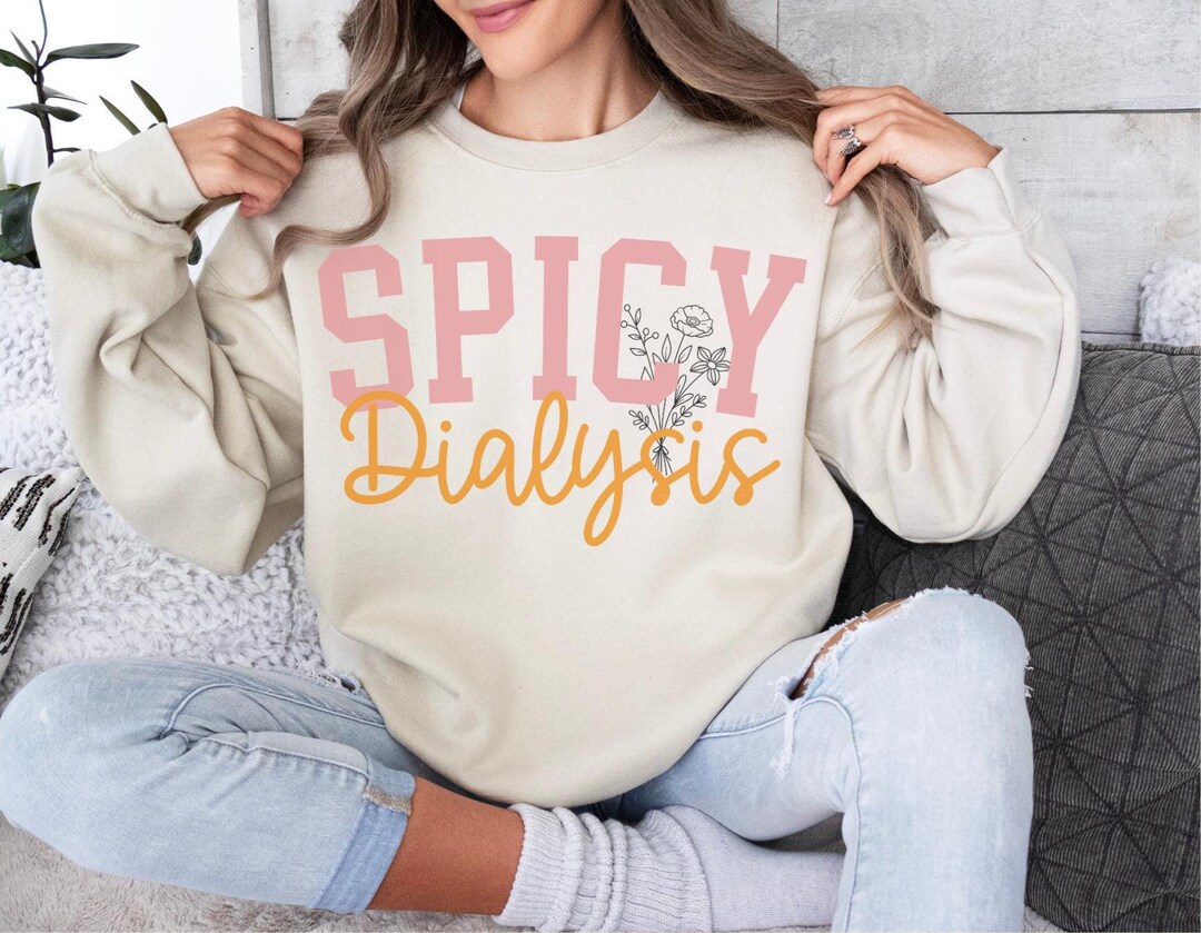 Spicy Floral Dialysis Nurse Sweater: Nephrology RN Gift - Etsy