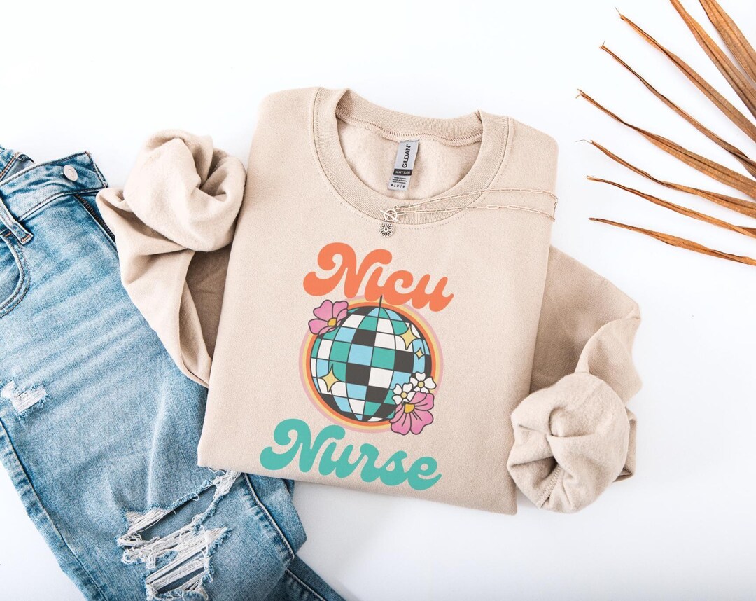 Disco 70's NICU Nurse Sweatshirt, Neonatal Nurse Gift, Neonatal ...