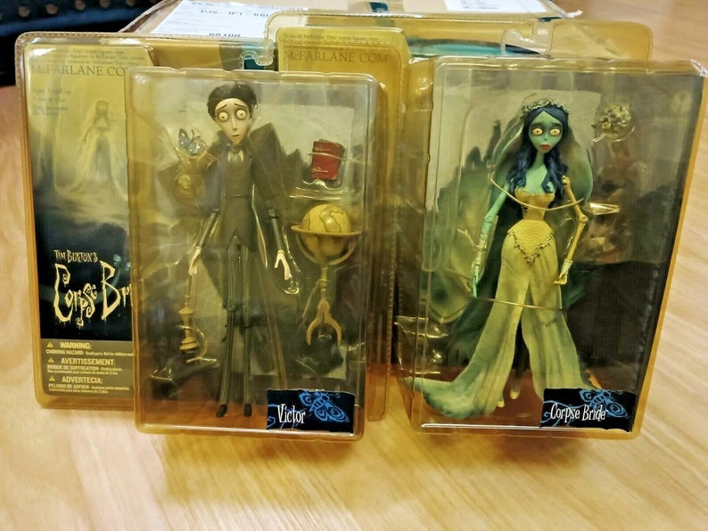 Tim Burton's Mcfarlane Corpse Bride Emily and Victor Figures Action ...