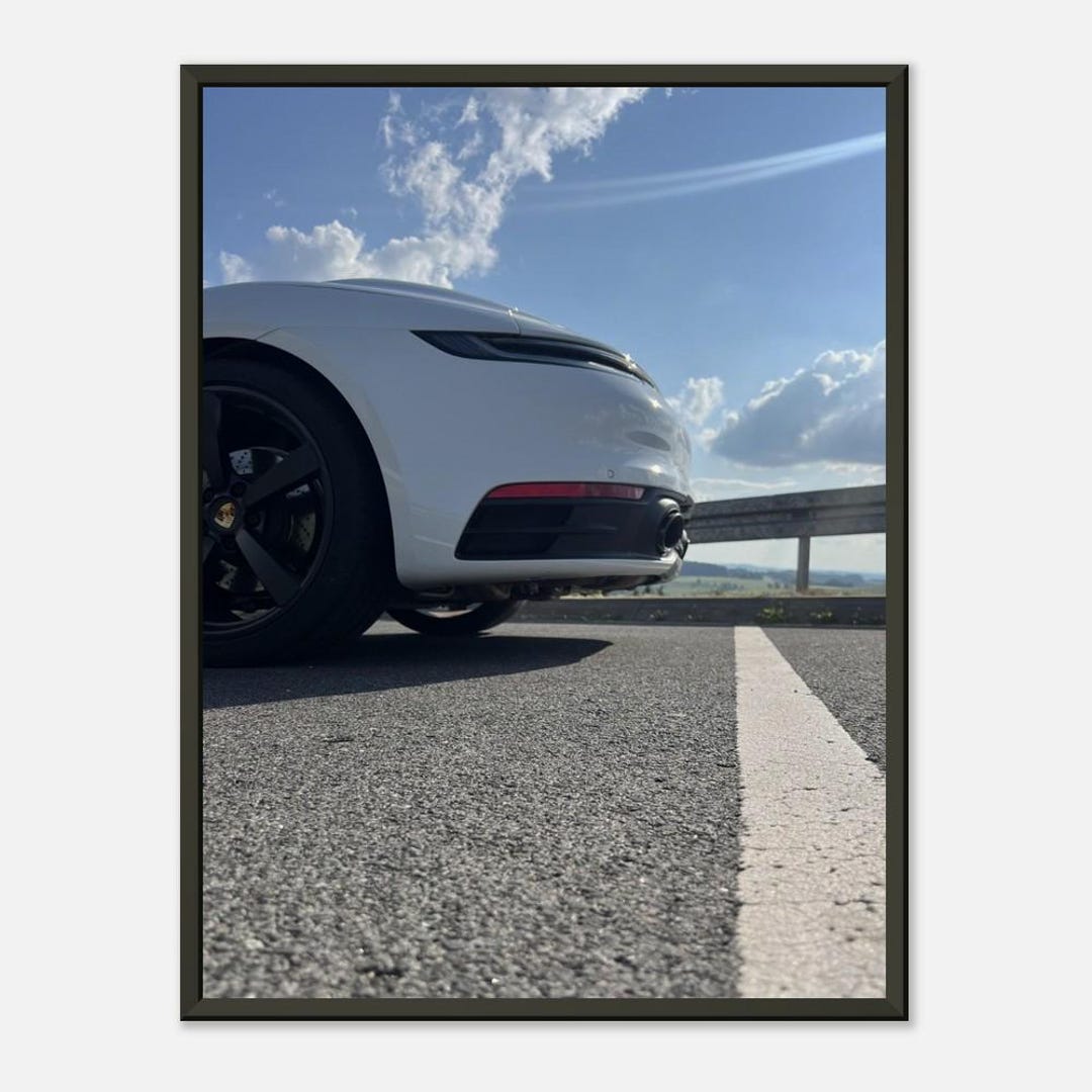 Porsche 911 Metal Framed Poster Luxurious Art Display With Aluminum ...