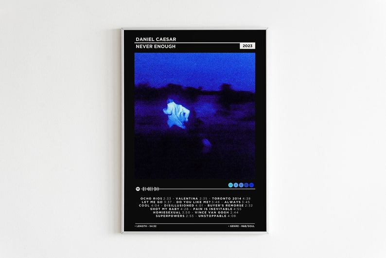 Daniel Caesar Never Enough Album Poster / Album Cover Poster / Music ...