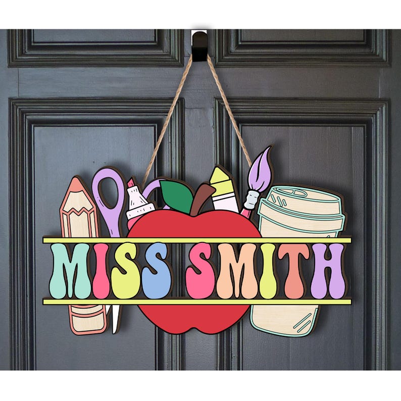 Personalized Teacher Name Sign, Teacher Appreciation Gifts, Custom ...