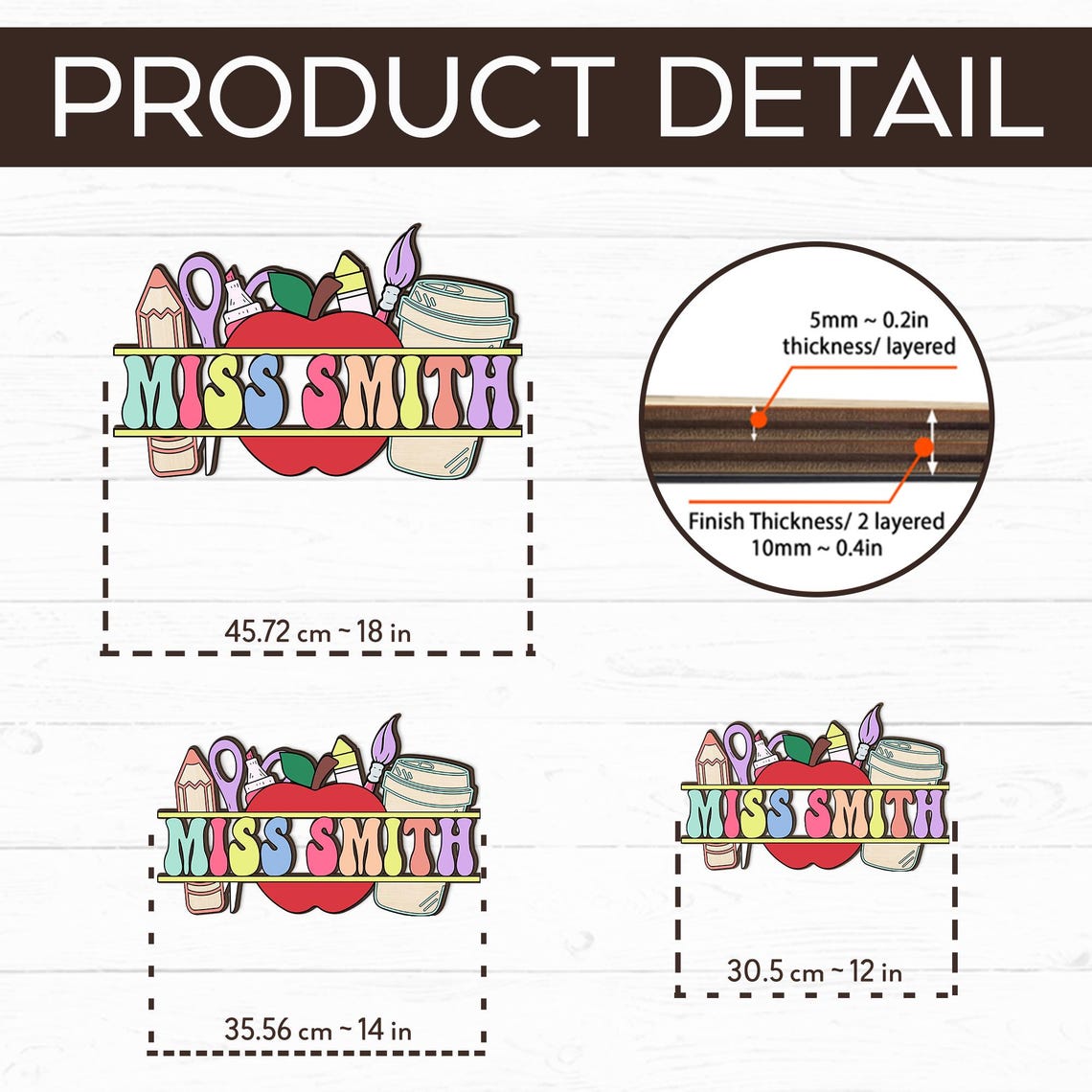 Personalized Teacher Name Sign, Teacher Appreciation Gifts, Custom ...