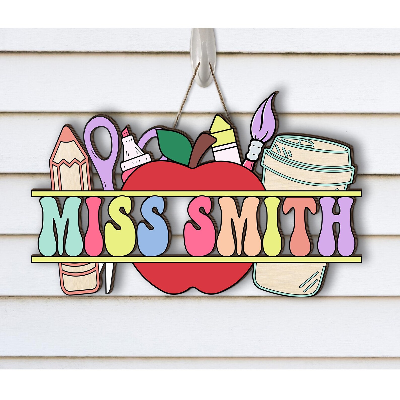 Personalized Teacher Name Sign, Teacher Appreciation Gifts, Custom ...