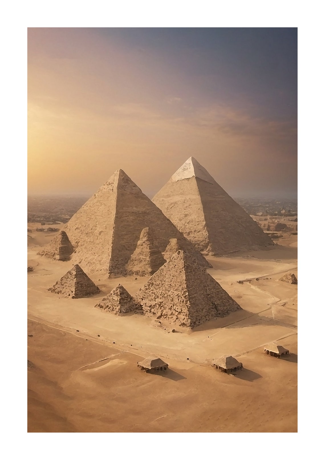 Egyptian Pyramids Poster - High-resolution JPG for Classic and Exotic ...