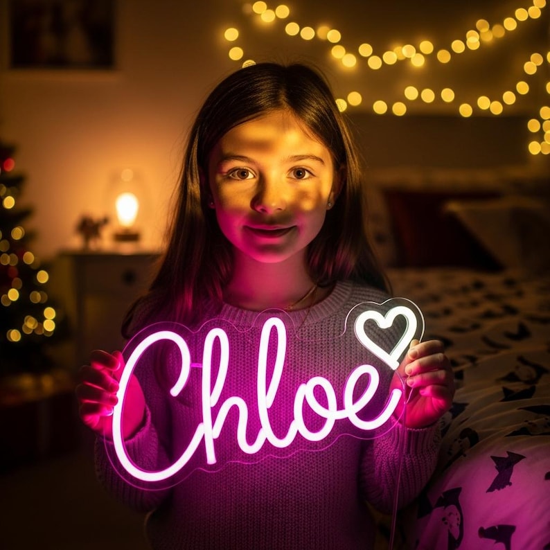 Neon Name Sign Bedroom Decor, Teen Girl Gift for Kids Room, Nursery ...