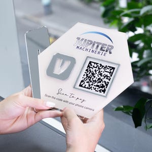 Custom Acrylic QR Code Sign: Social Media & Payment Display, Business ...