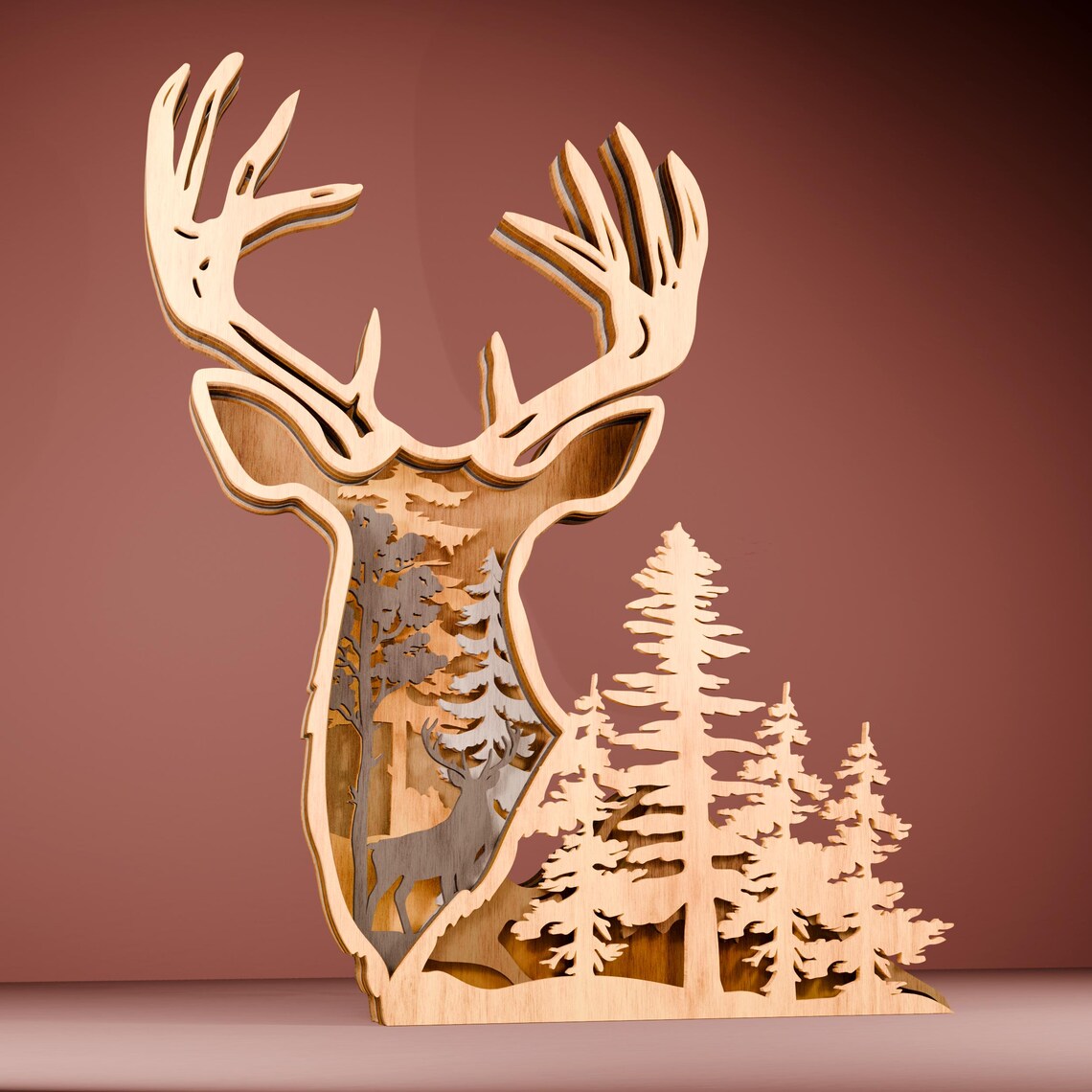 Laser Cutting Templates, Deer Hunting Laser Cut File, Rifle Layers Svg ...