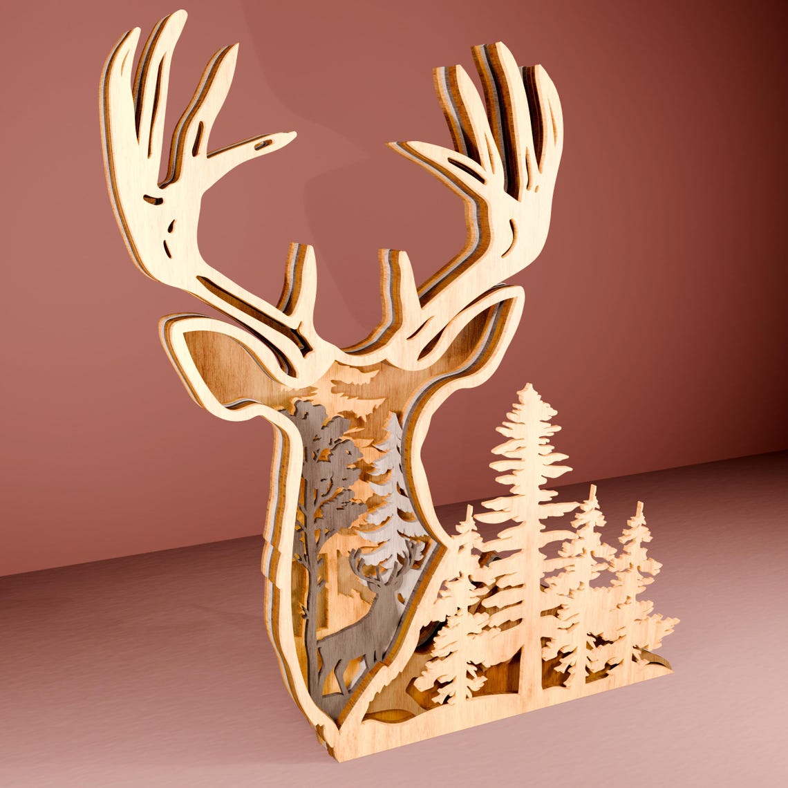 Laser Cutting Templates, Deer Hunting Laser Cut File, Rifle Layers Svg ...