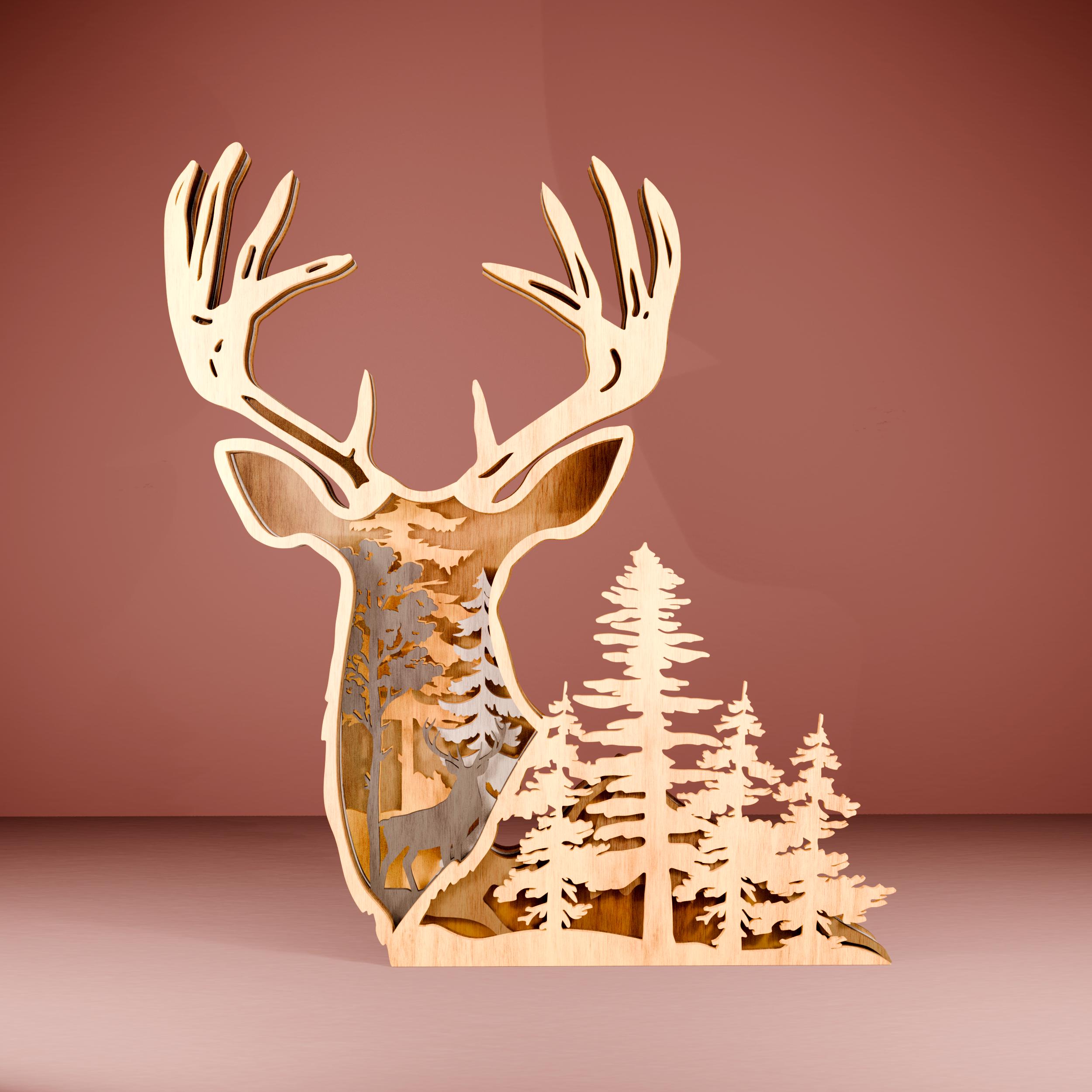 Laser Cutting Templates, Deer Hunting Laser Cut File, Rifle Layers Svg ...