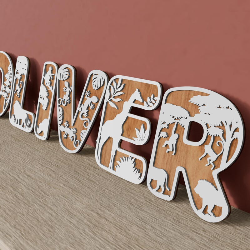 Safari Name Sign - Etsy