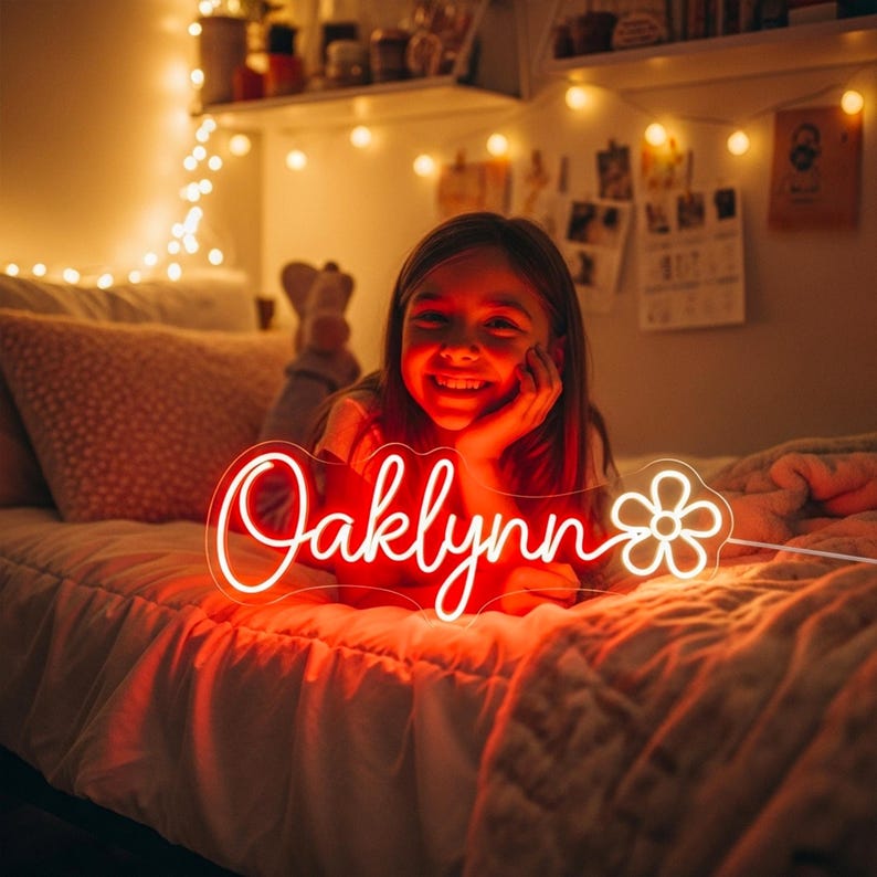 Custom Name LED Neon Sign, Kids Room Decor - Etsy