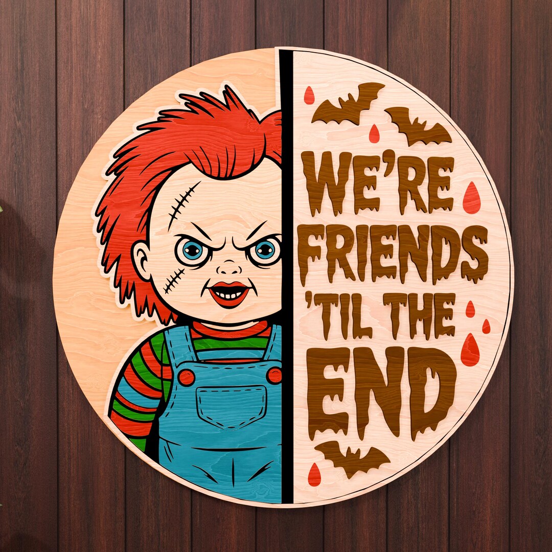 Chucky Door Sign SVG: Creepy Doll, Knife, Horror Wall Art (digital File ...