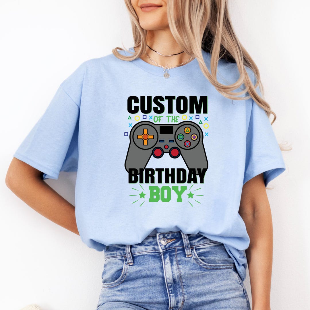 Custom Gamer Birthday Shirt: Personalized Video Game Party Tee - Etsy
