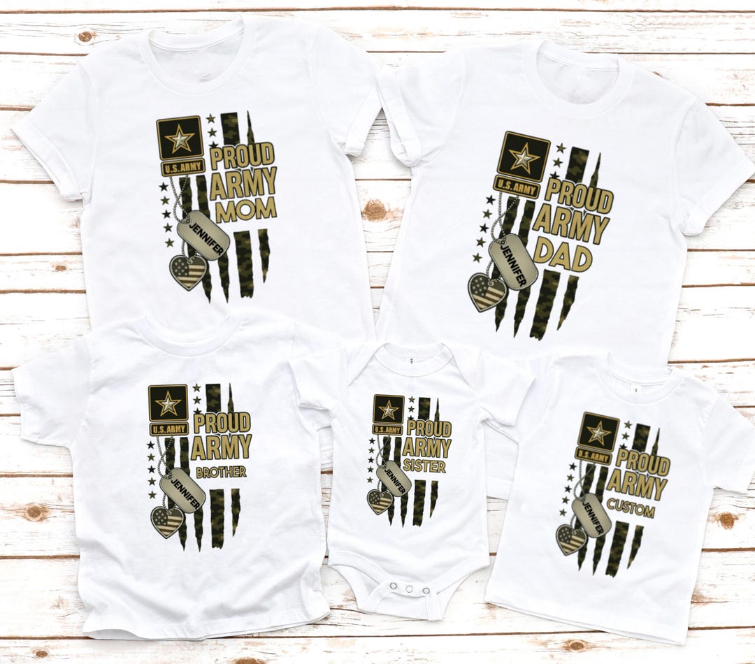 Custom Proud Army Family T-shirts: Personalized Military Gifts - Etsy
