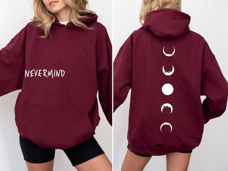 Jimin Nevermind Tattoo Hoodie: Bangtan Army Gift, Moon Phases - Etsy