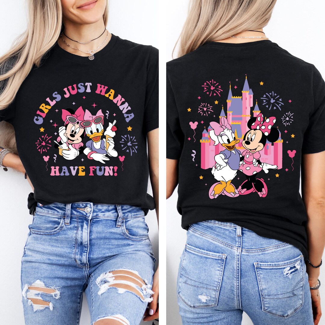 Girls Just Wanna Have Fun T-shirt, Disney Minnie Daisy Summer T-shirt ...