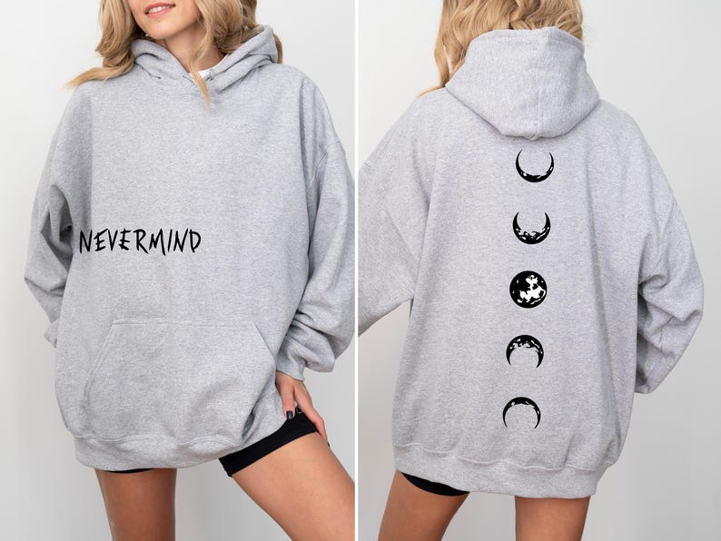 Jimin Nevermind Tattoo Hoodie: Bangtan Army Gift, Moon Phases - Etsy
