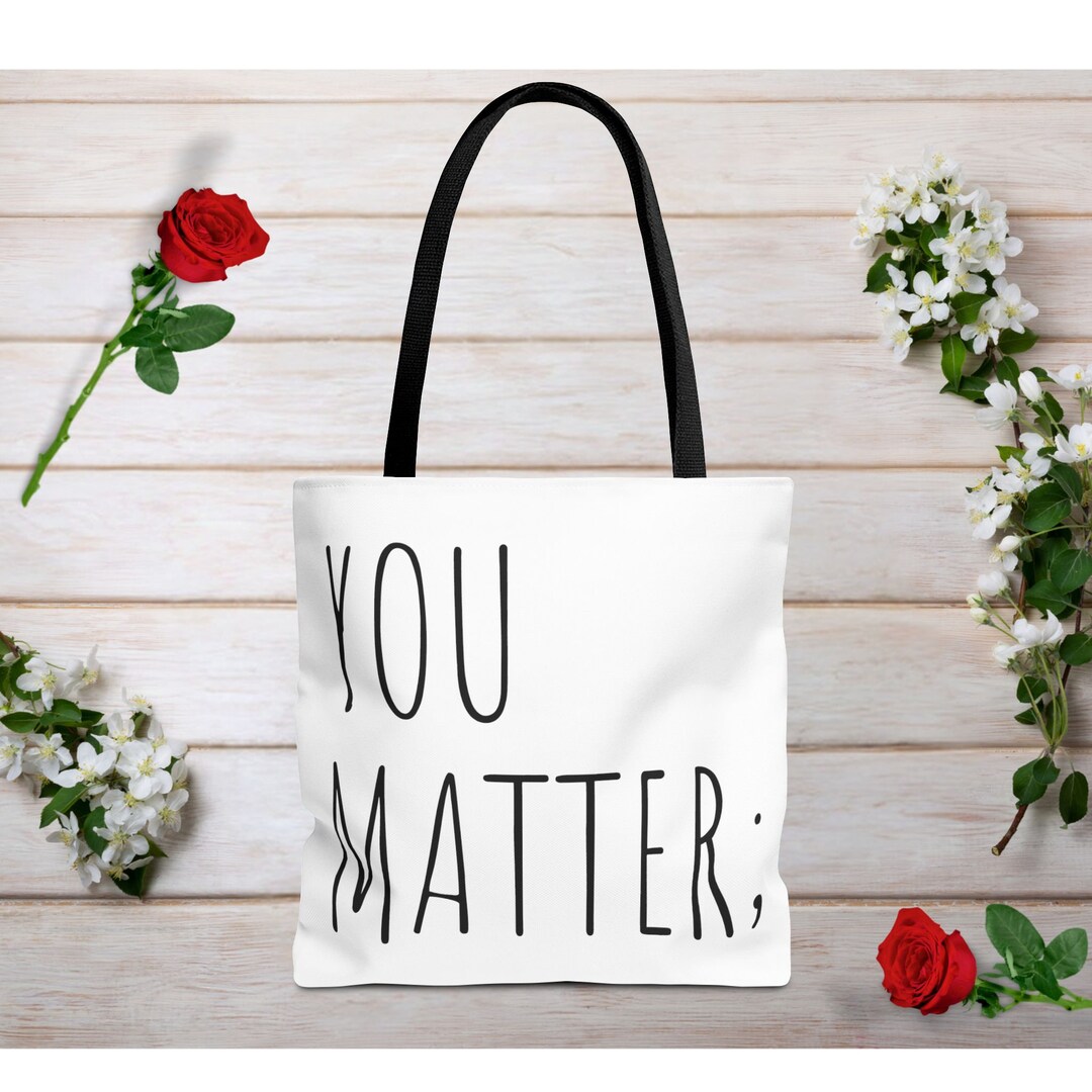 Inspirational Quote Tote Bag you Matter Canvas Tote, Motivational Bag ...
