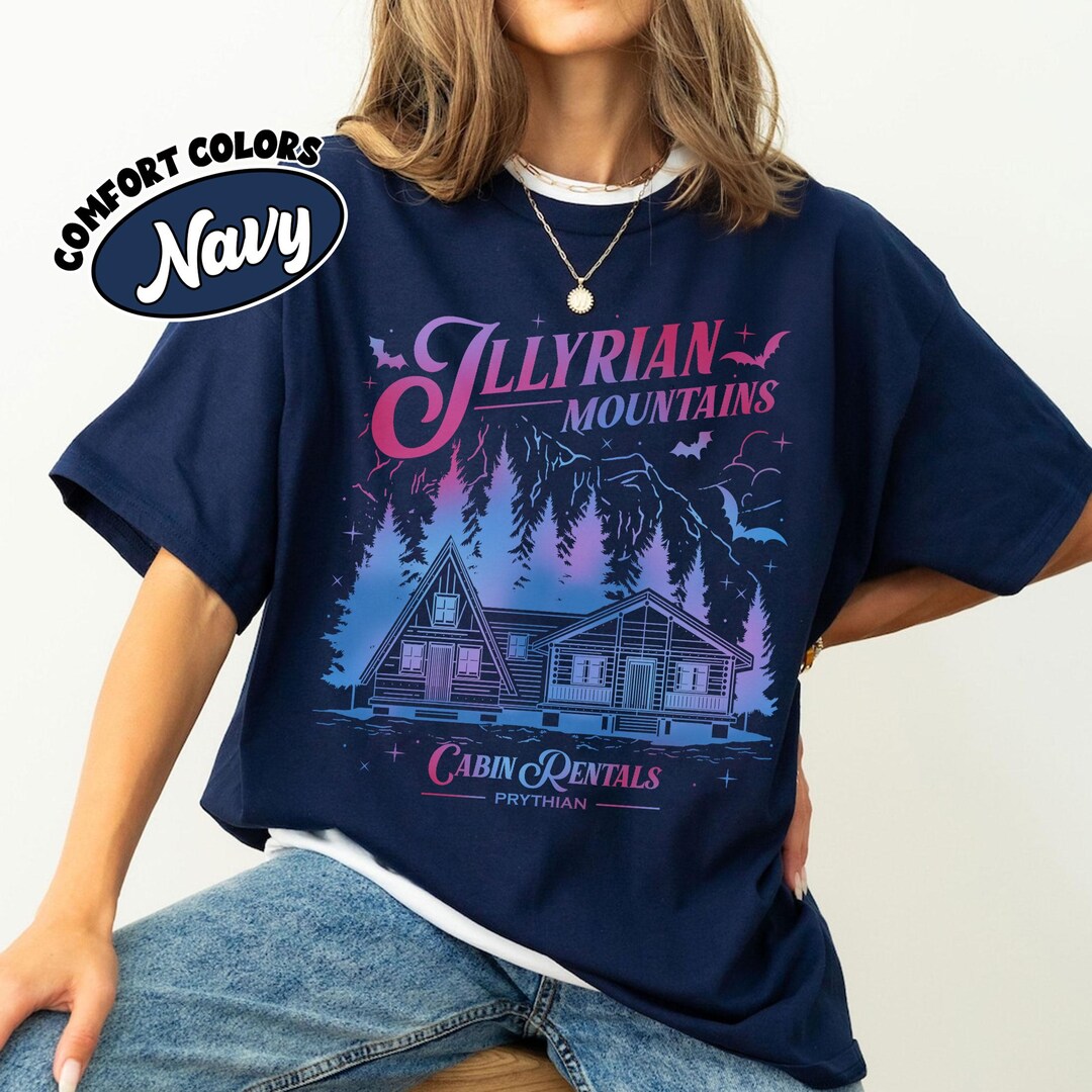 Illyrian Mountains Acotar Comfort Colors Shirt, Prythian Cabin T Shirt ...