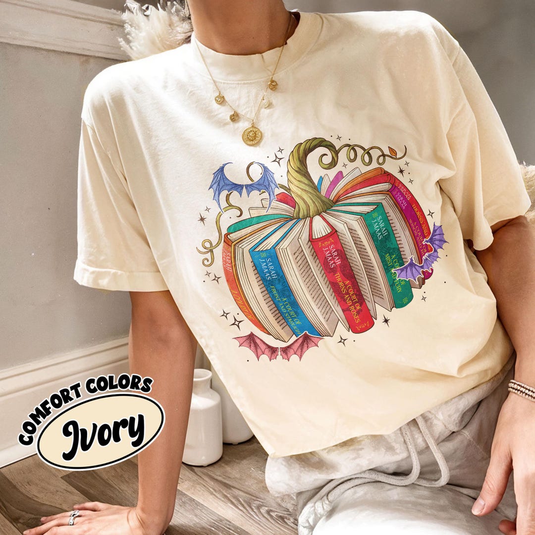 Acotar Book Pumpkin Comfort Colors Shirt, Acotar Series Shirt, SJM Fan ...