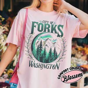 Twilight City of Forks Comfort Colors Shirt, for Washington T Shirt ...