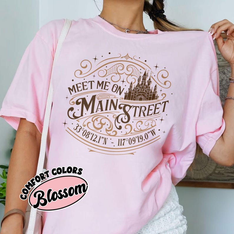 Meet Me on Main Street Comfort Colors Shirt, Retro Main Street USA ...