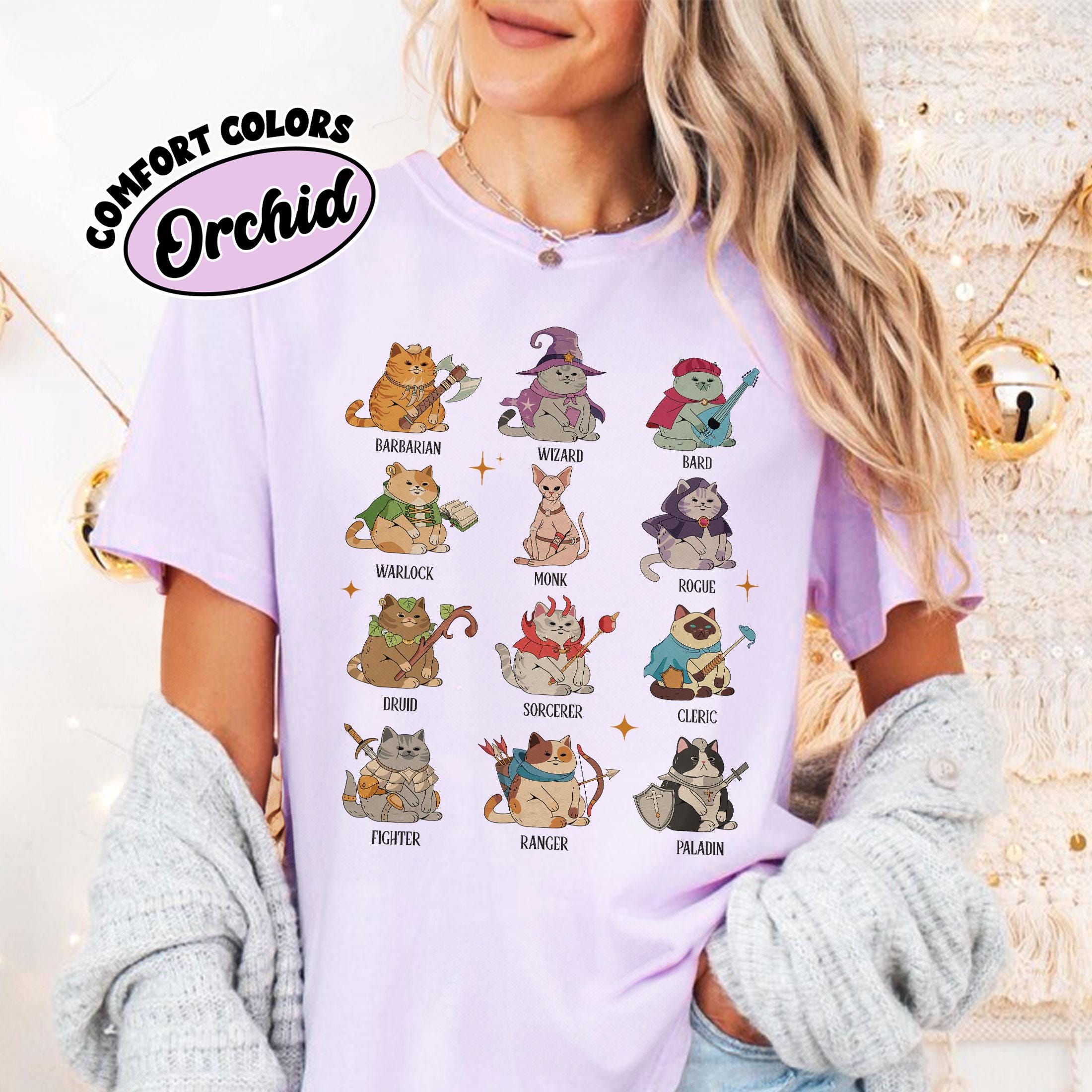 Dungeons and Cats Comfort Colors Shirt, Dungeons Game Tshirt, Dnd Shirt ...