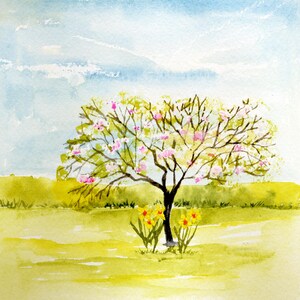 Four Seasons Art Tree Artl Seasonal Tree Art Printsl Watercolor Tree ...