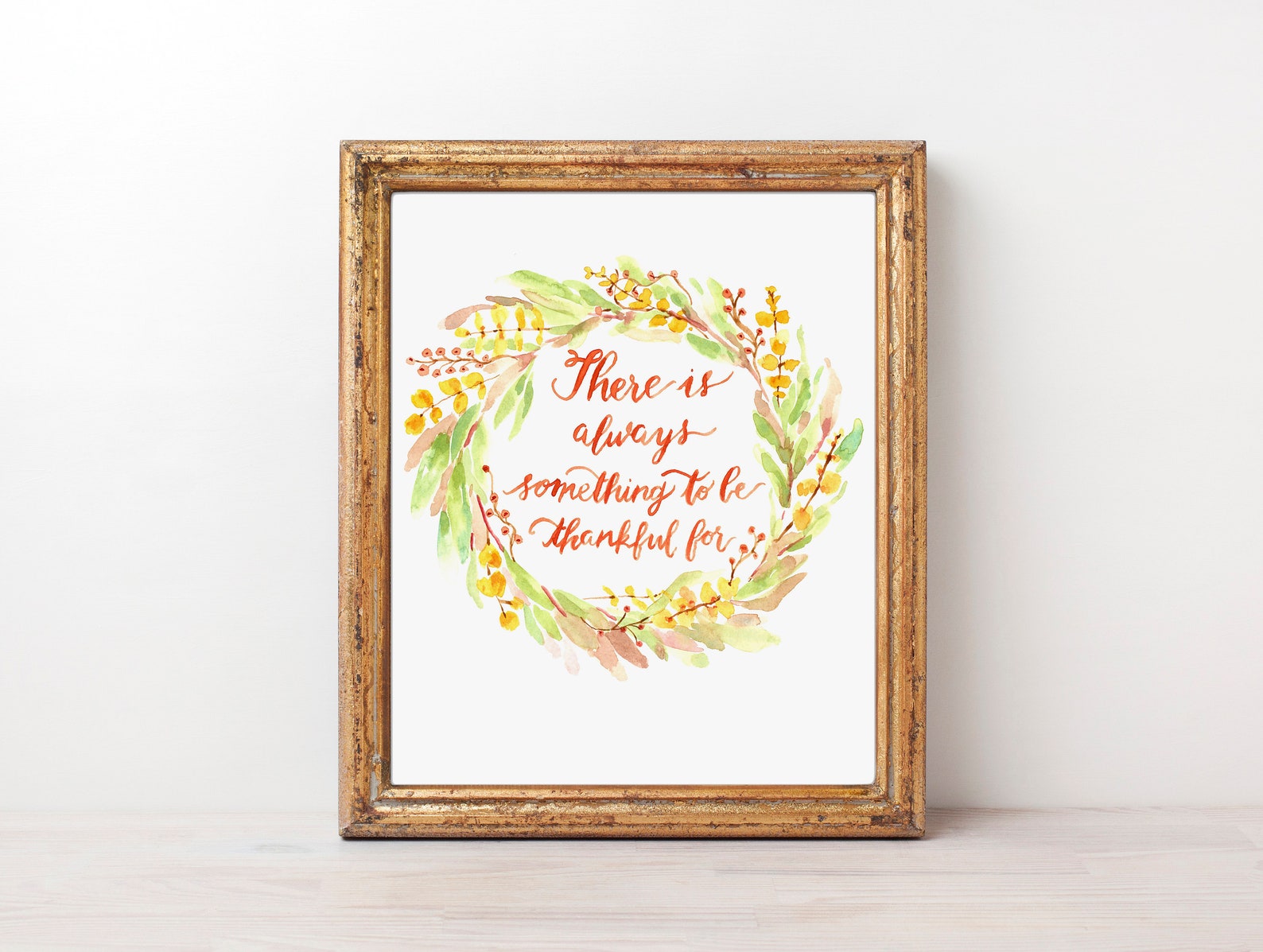 Thankful Art, Watercolor, Calligraphy, Print, Wall Decor - Etsy