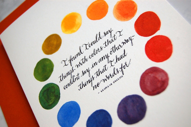 Art Card Color Wheel Creativity Card - Etsy