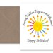 Watercolor Sun Birthday Card: Trip Around the Sun - Etsy
