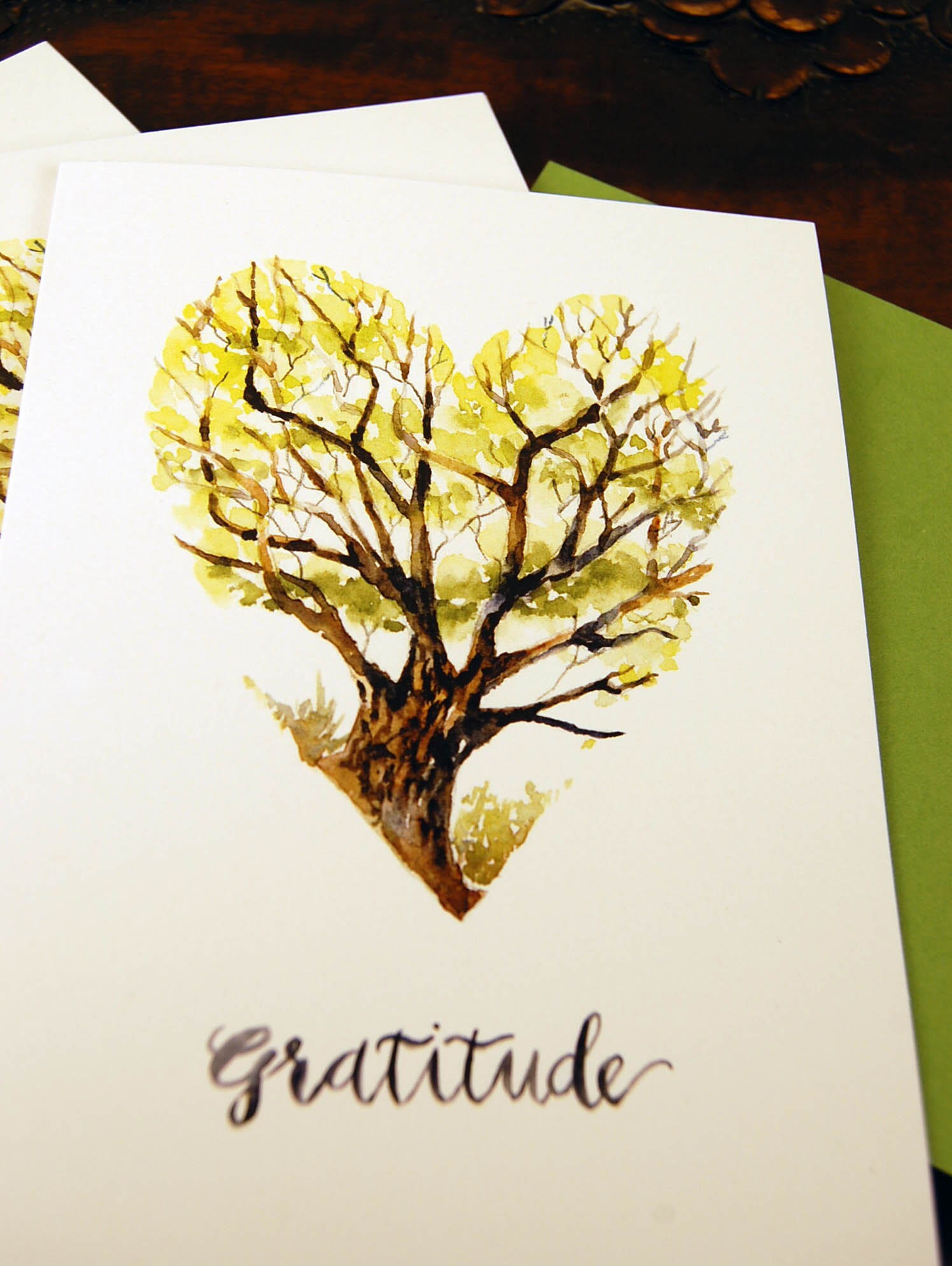 Gratitude Card, Thank You, Tree of Life, Watercolor - Etsy