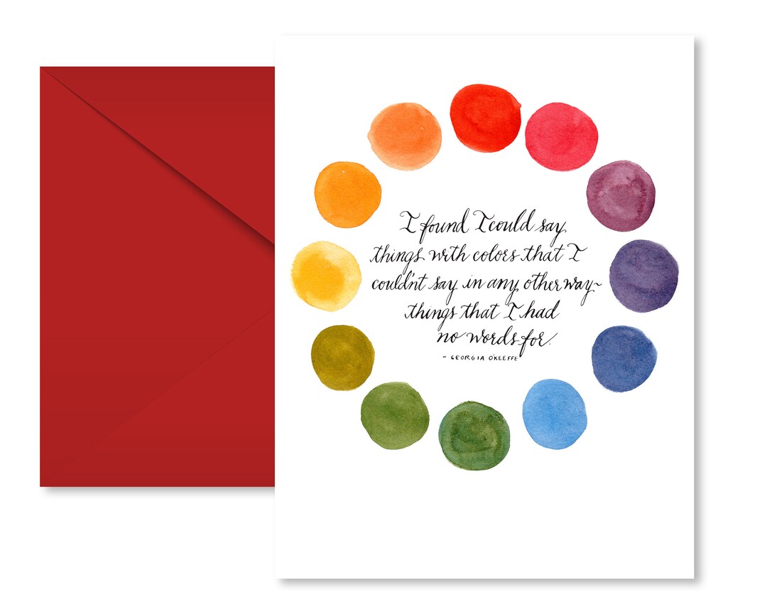Art Card, Color Wheel, Creativity Card - Etsy