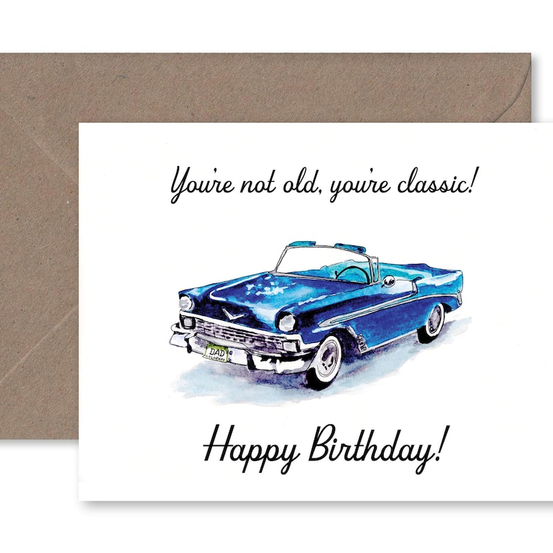Birthday Cards Antique Cars - Etsy